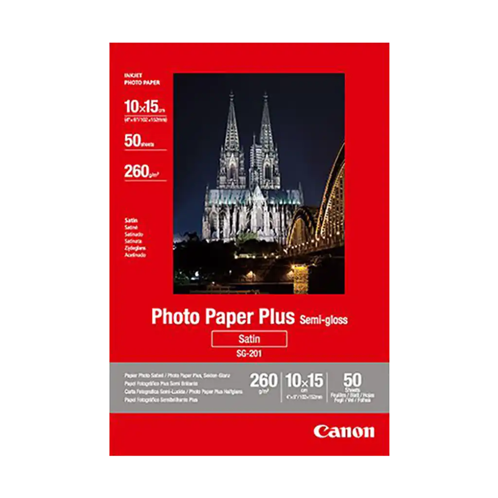 Canon SG 201 Semi gloss Photo Paper 10 X 15cm 50 Sheets Orms Canon SG 201 Semi gloss Photo Paper 10 X 15cm 50 Sheets Orms